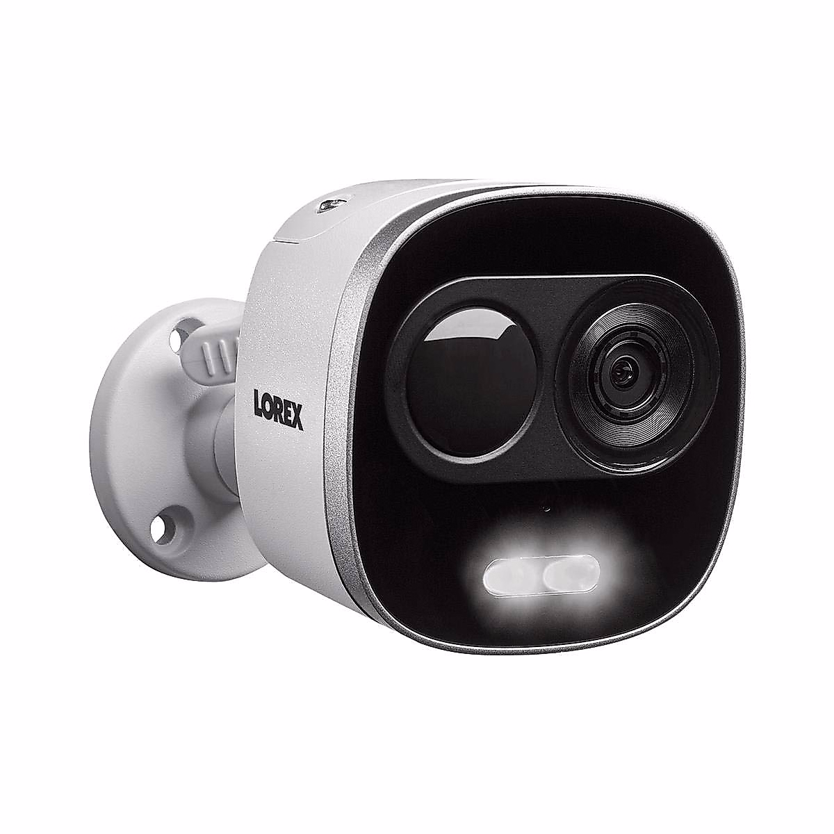 Lorex LNB8105X 4K Ultra HD Active Deterrence IP Security Bullet Camera, 2.8mm, 130ft Night Vision, CNV, Audio, Works with LNR600X,LNR6100X,N841,N861B,N862B,N842, White (Renewed)