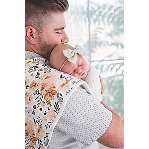 Baby Burp Cloth Small 21''x10'' Size Premium Absorbent Triple Layer 3-Pack Gift Set 'Autumn' by Copper Pearl