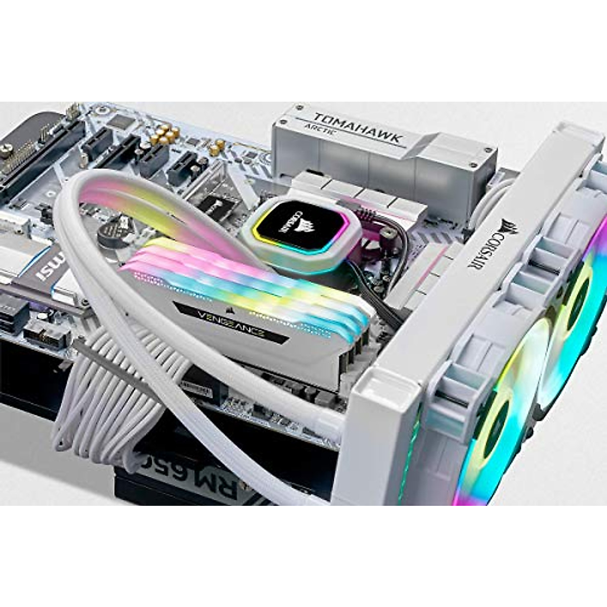 Corsair Vengeance RGB Pro SL 32GB (4x8GB) DDR4 3200 (PC4-25600) C16 1.35V - White (CMH32GX4M4E3200C16W)