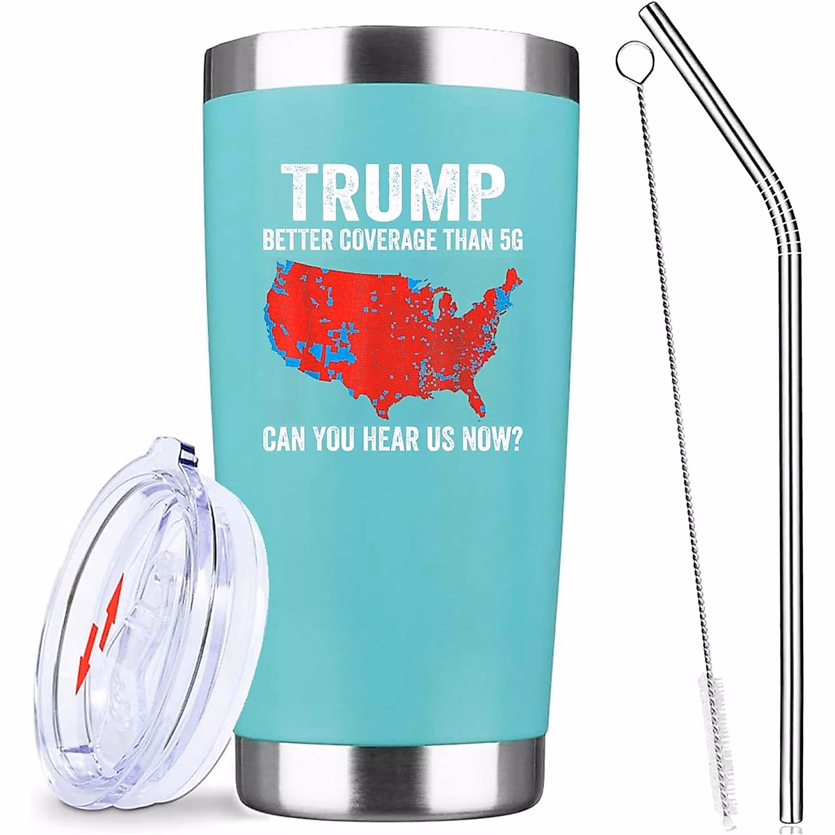 ATHAND Trumps Better Coverage Than 5G,Trumps Merchandise,Trump Mug,Trump Gifts,20 Oz Stainless Steel Vacuum Tumbler Travel Coffee Mugs