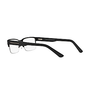 A|X ARMANI EXCHANGE Men's AX1014 Rectangular Prescription Eyewear Frames, Black/Demo Lens, 53 mm