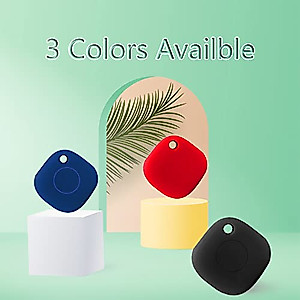 SKZIRI 3in1 for Galaxy SmartTag and Smarttag+ Plus Tracker Locator Case Cover Set Skin with Keychain Anti-Scratch Lightweight Soft Protective Sleeve Skin Cover