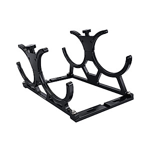 NICECNC 7” Nitrous Oxide Nos Dual Bottle Holder Bracket Billet Aluminum for Dual 10-15 Lb Bottles Black