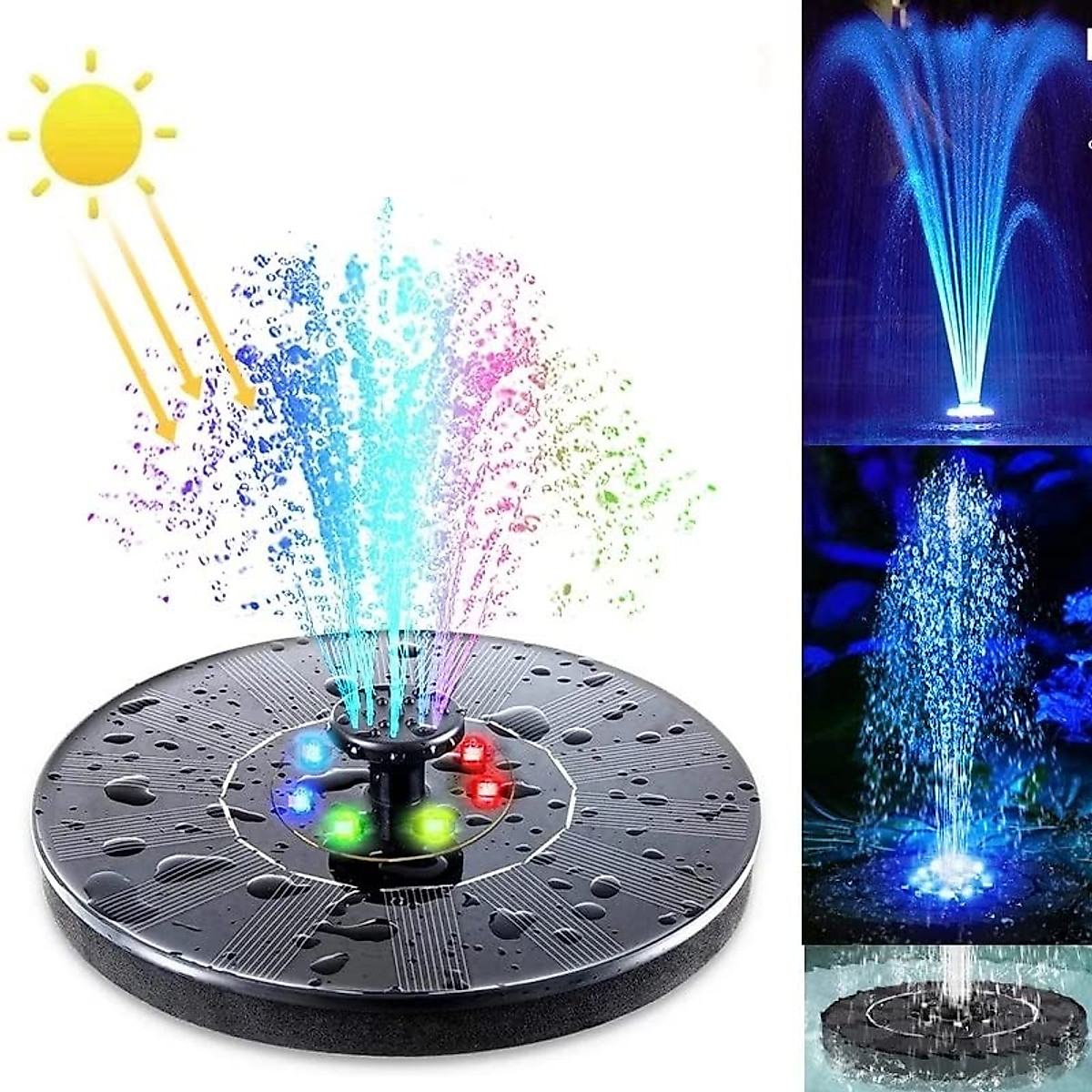n/a Mini Solar Fountain Garden Landscape Fountain Outdoor Pool Floating Fountain Bird Bath Solar Powered Fountain