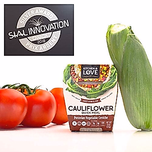 Kitchen & Love Cauliflower, Peruvian Vegetable Ceviche, Ready to Eat, Shelf Stable, Non Gmo, Gluten & Dairy Free, Vegan, Vegetarian, 7.9 Oz, 6 Pack