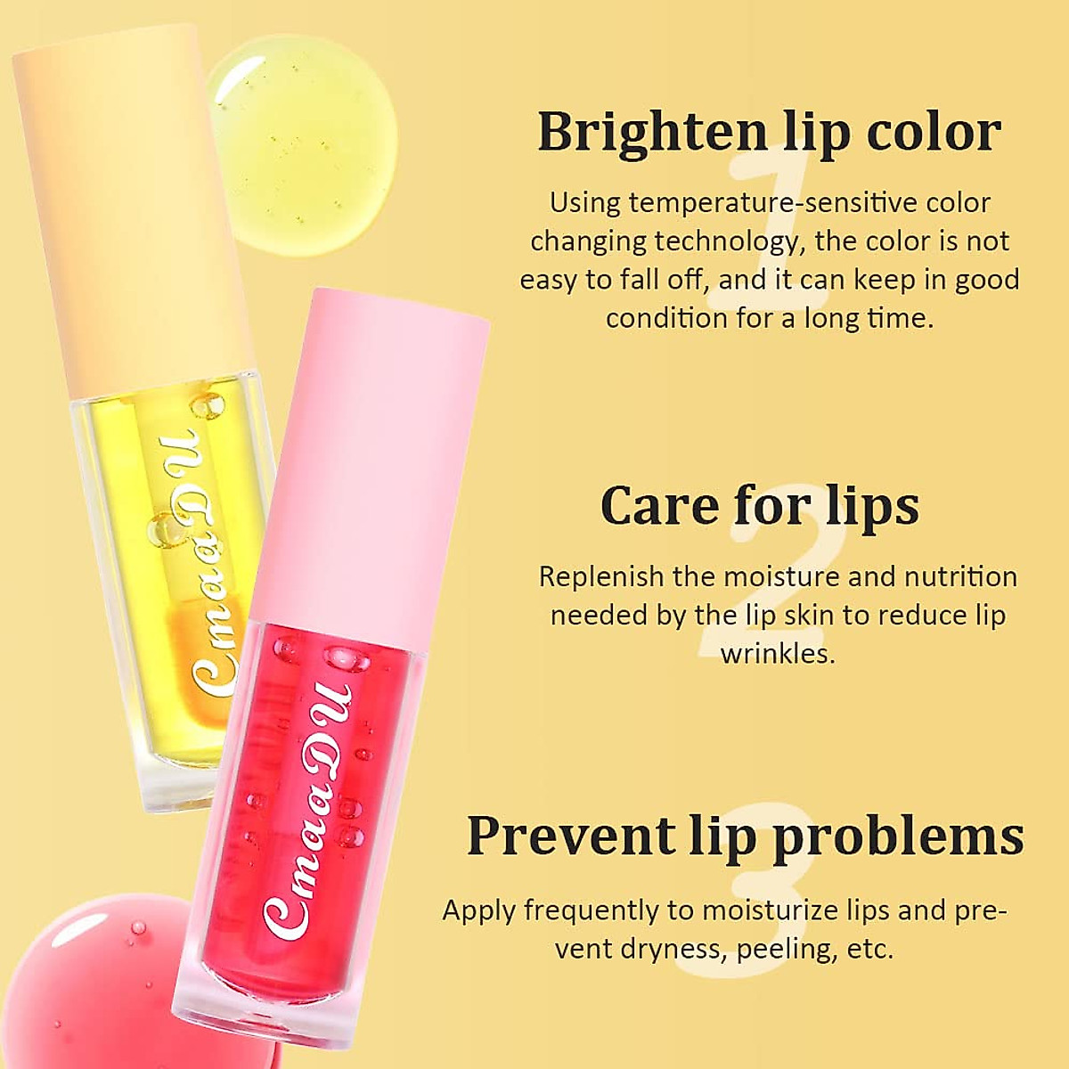 evpct 6Pcs Mini Clear Color Change Changing PH Tinted Lip Gloss Sets for Women Girls 10-12 Lip Oil Gloss Balm Tint Stain Glaze Pack Hydrating Moisturizer Lipstick Magic labiales magicos 0.071fl.oz *6