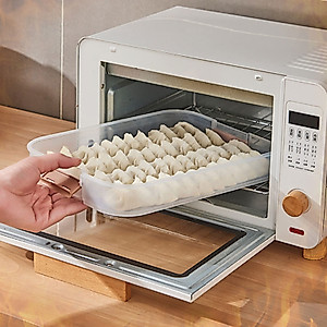 Hisocute Multi-layer Dumpling Storage Box With Lid Sealing Organization Container For Kitchen Vegetable Dumpling Box, 4-tier