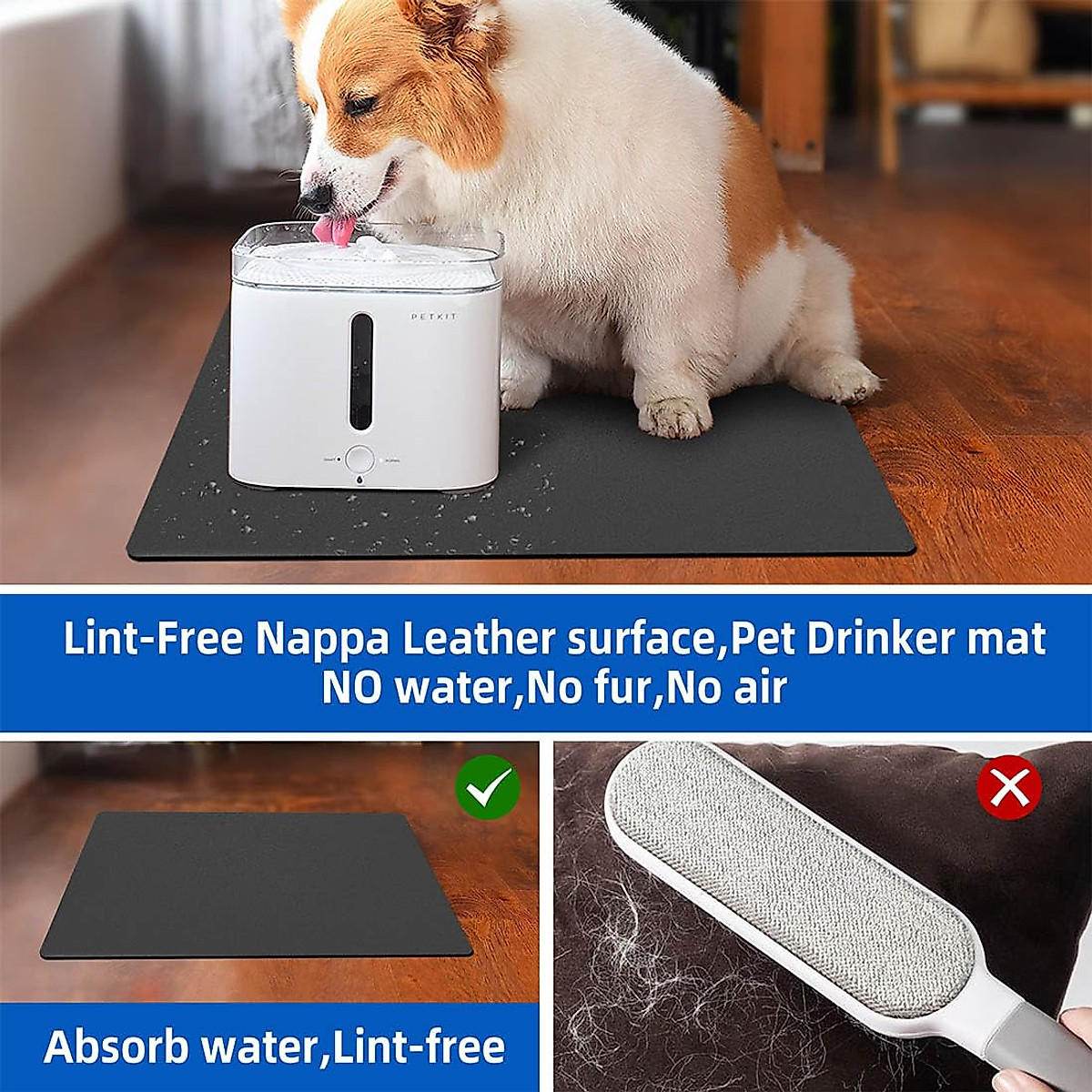 Coffe Mat/Dish Drying Mat/Espresso Machine Mat, Super Absorbent,Quick Dry,Hide Stain,Non Slip,for Coffee Maker,Coffee Machine,Kitchen Counter,Coffee Counter,Coffee Bar,Coffee Pot (Dark Gray, 12"x19")