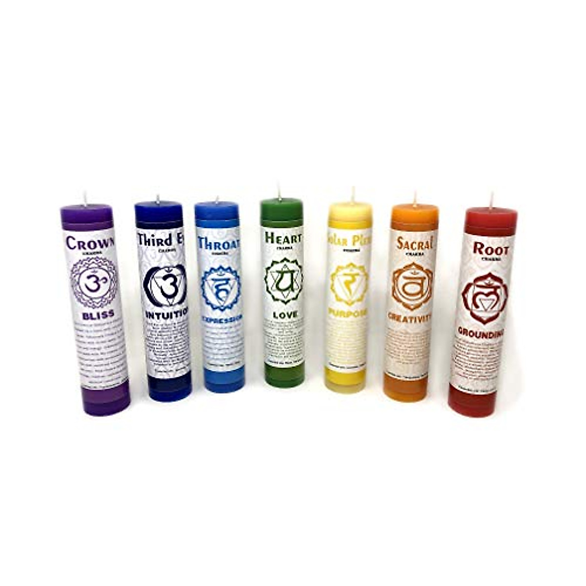 Vrinda® 7 Chakra Scented Candle, 7" (Multi-Colored)