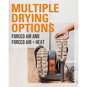 DryGuy Force Dry DX - Boot, Shoe, Garment & Gear Dryer - Convection Heating with Quiet Forced-Air Central Blower - 4 Drying Ports w/2 Extensions - Dries in 1-3 Hours - Heat/No Heat Switch & 3-Hr Timer