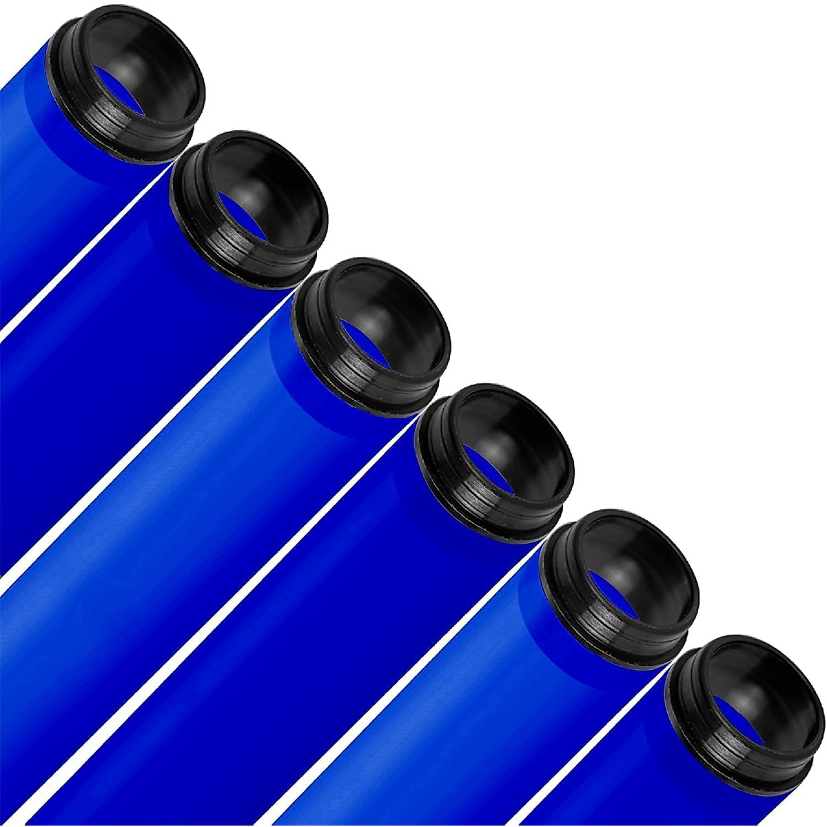 KastLite T8 Fluorescent Safety Sleeves | 46-3/8" Royal Blue Color Tube Guards with End Caps | Fits T8 Lamps Only | 1-1/4" Diameter Fluorescent Light Diffuser Covers & Lighting Accessory| 4 Pack
