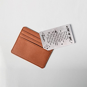 Demiwise Wallet Card, Metal Engraved Wallet Insert Card（FOR MY LOVE ), Metal Gift Card for Him or Her, Anniversary Card for Wedding, Birthday and Valentine's Day
