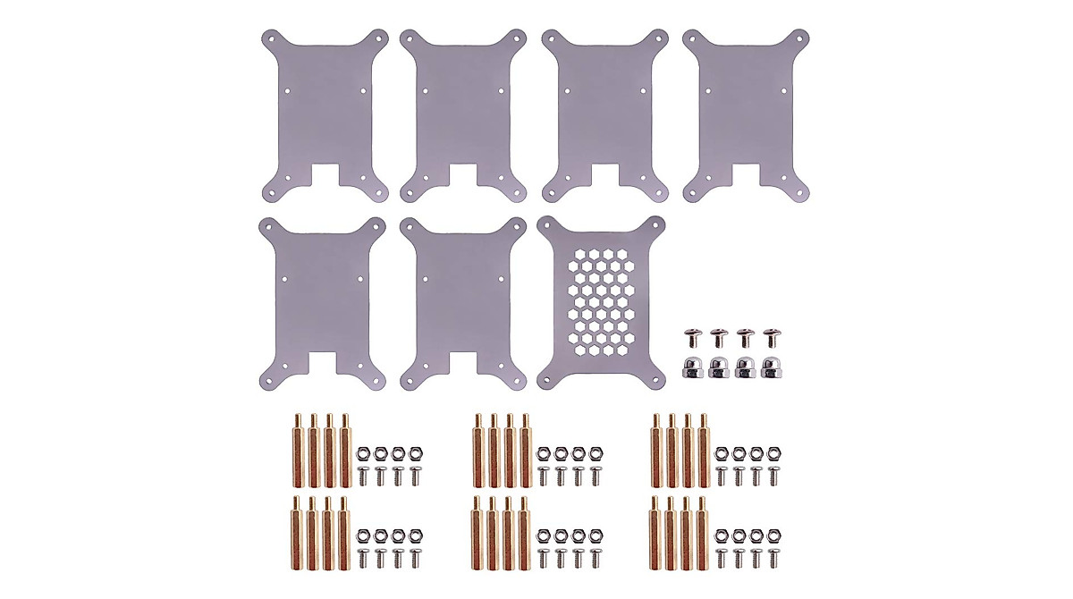 GeeekPi 6-Layer Raspberry Pi Cluster Case with Heatsinks