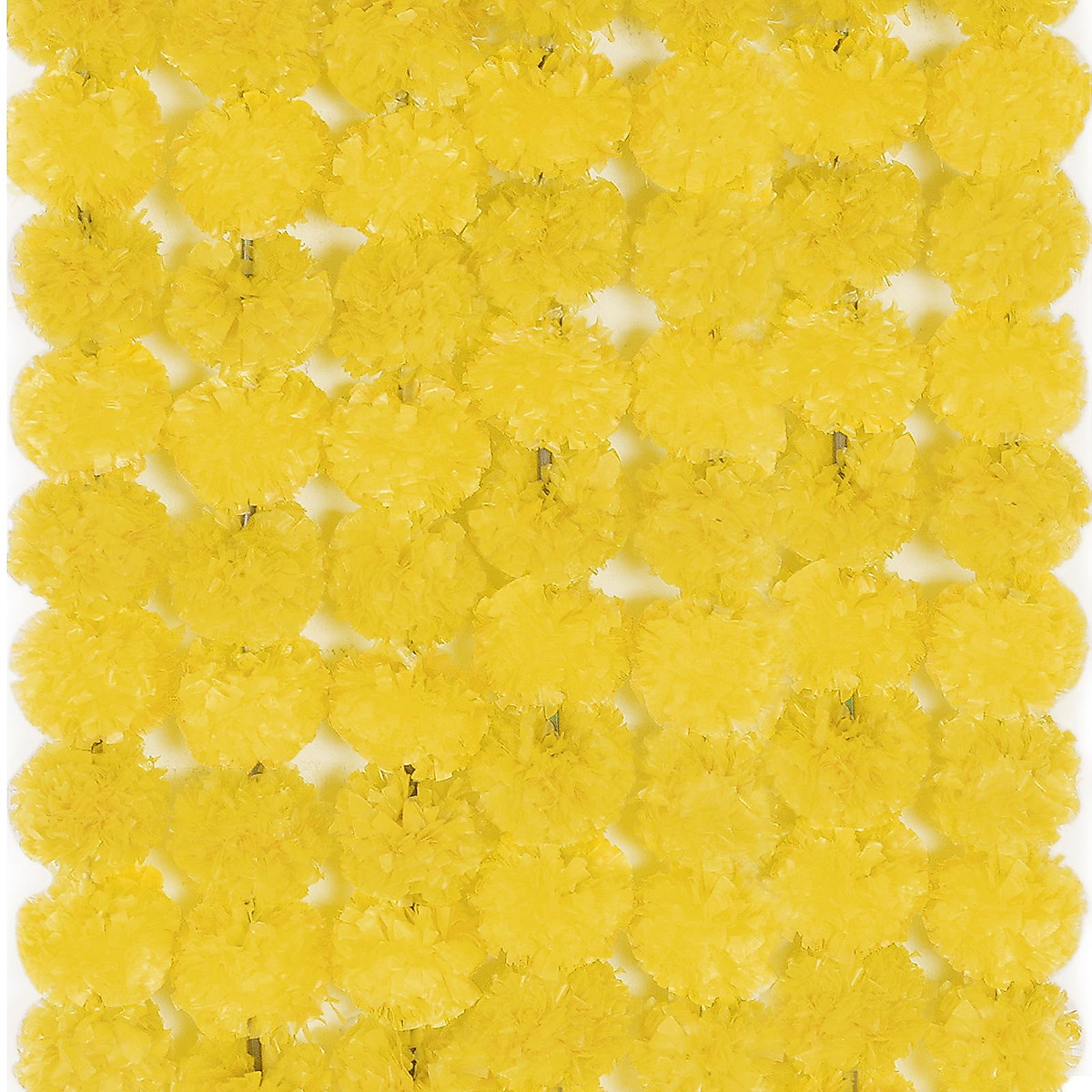 5Pcs Marigold Garland for Decoration, 5 Feet Artificial Marigold Flowers Diwali Decorations for Home, Yellow Artificial Marigold Heads for Diwali Party,Indian Weddings, Halloween,Wreath