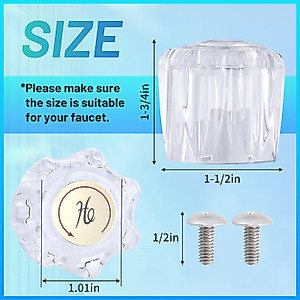 PuritySage Shower Faucet Handle Replacement,Compatible with Delta MP54260,Hot/Cold Shower Knobs with Acrylic Plastic(2-Pack)