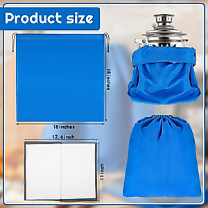 4 Pcs Anti Tarnish Storage Bag with 2 Pcs Silver Polishing Cloth 18 x 18 Inch Fabric Cloth Bags Blue Anti Tarnish Jewelry Storage Bags Silverware Bags for Silverware Silverplate Flatware Silver Trays