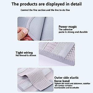 SunshineFace Back Support Belt Lower Back Support for Women and Men Breathable Adjustable Lumbar Support Pain Relief Back Brace for Lower Back Pain, Grey S