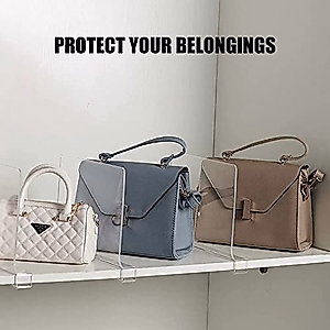 lamsexx 8 Pack Acrylic Shelf Dividers,Clear Shelf Dividers for Closet Organization, Closet Separator for for Organization in Bedroom, Kitchen and Cabinets