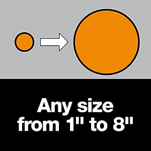 Fiskars 193800-1001 Paper Circle Cutter with 3 Replacement Blades, Orange