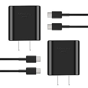 45W USB C Charger,2-Pack Samsung Super Fast Charging Wall Charger for Samsung Galaxy S22 Ultra/S22/S22 Plus/S23 Ultra/S23/S23 Plus/S21/Note 10/10 Plus,Galaxy Tab S8/S8+/S8 Ultra with 5ft Type C Cord