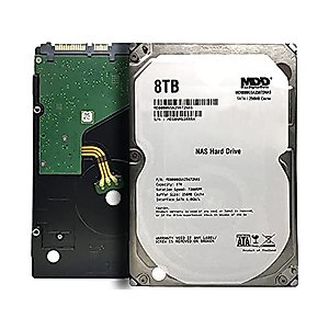 MaxDigitalData 8TB 7200 RPM 256MB Cache SATA 6.0Gb/s 3.5" Internal Hard Drive for NAS Network Storage (MD8000GSA25672NAS) - 3 Years Warranty