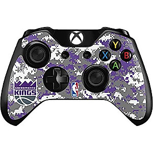 Skinit Decal Gaming Skin Compatible with Xbox One Controller - Officially Licensed NBA Sacramento Kings Purple Digi Camo Design