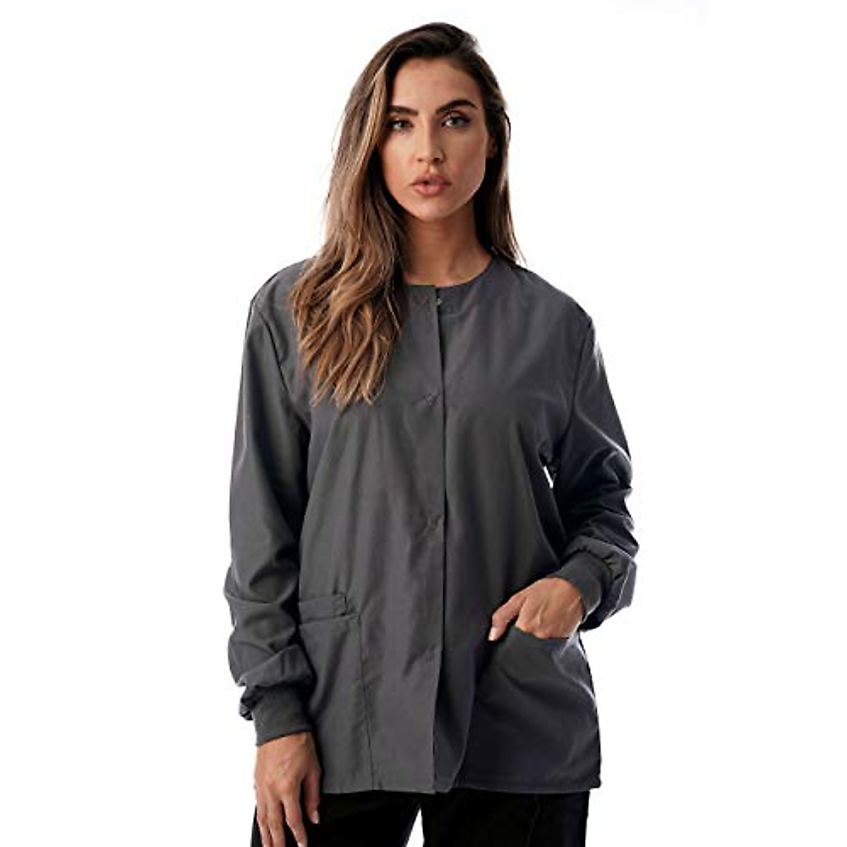 Just Love Womens Solid Jacket 4501-STLGRY-XL Steel Grey