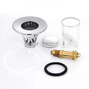 HEGEHE 2 Pack Bathroom Sink Stopper, Washbasin Drain Hole Filter Stopper, Universal Anti Clogging Filter Basket for Bathroom,Bathtub,Washbasin, Kitchen (Silver)