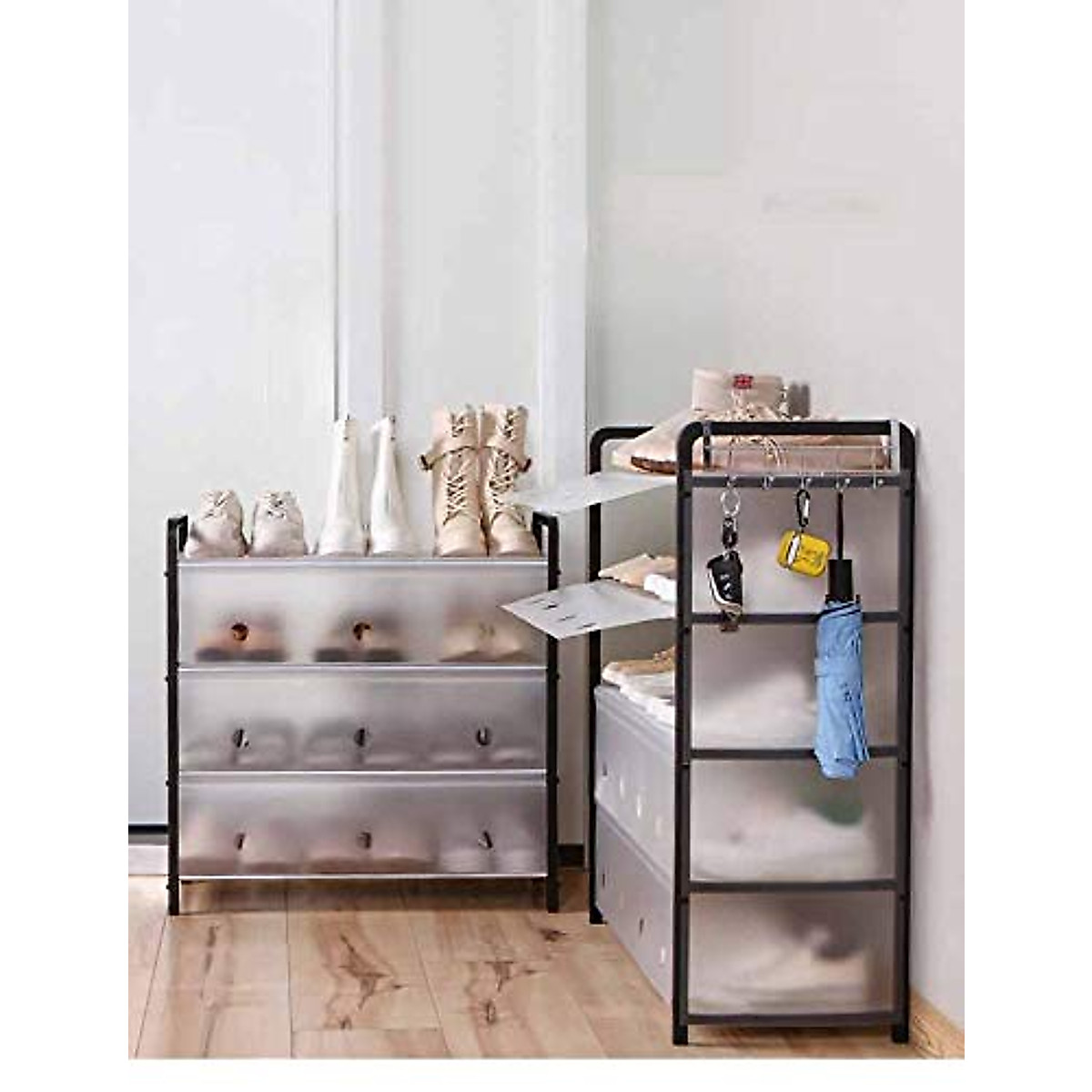 MFCHY Simple Dormitory Bedroom Space Multi-Layer Shoe Rack Multi-Function Household Dust-Proof Artifact Storage Shoes Rack