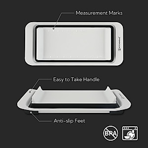 KITCHENDAO Large Airtight Butter Dish with Lid for Countertop and Fridge, Butter Keeper, Plastic Butter Holder Tray for 2 Sticks East Coast/West Coast/European Style/ Kerrygold Butter/ Cream Cheese