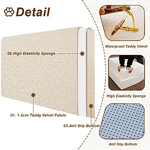 YWAMZDZ Custom Window Seat Cushions Indoor, Circle Fleece Bay Window Cushion, Waterproof Anti-cat Scratch Bench Cushions for Indoor Furniture, Custom Bench Cushions with Non Slip Bottom