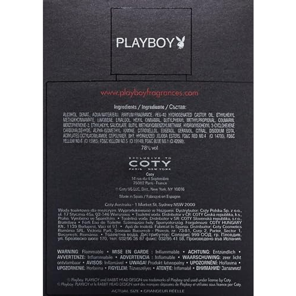 Playboy Vegas By Playboy For Men Edt Spray 3.3 Oz