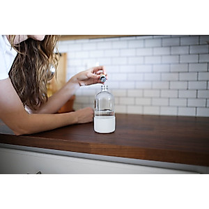 Just Like Joan 16 oz Glass Spray Bottles for Cleaning Solutions Clear Empty Spray Bottles with Sage Green Silicone Sleeve Essential Oils, Plants, Mist Sprayer Bleach Refillable Reusable Container Food