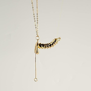 MEYFAR Funny Erectable Pendant,Creative Jewelry for Halloween Party,Creative Male Organ Modeling Necklace,Funny Jewelry for Men Women, Cool Jewelry Gift for Men Boys (Golden)