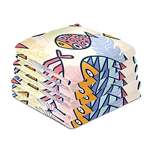 Kigai Cartoon Fish Kitchen Towels 18x28inch Ultra Soft Absorbent Quick Drying Kitchen Dish Towels Washable Cleaning Cloths Hand Towels Tea and Bar Towels, 6 Pack