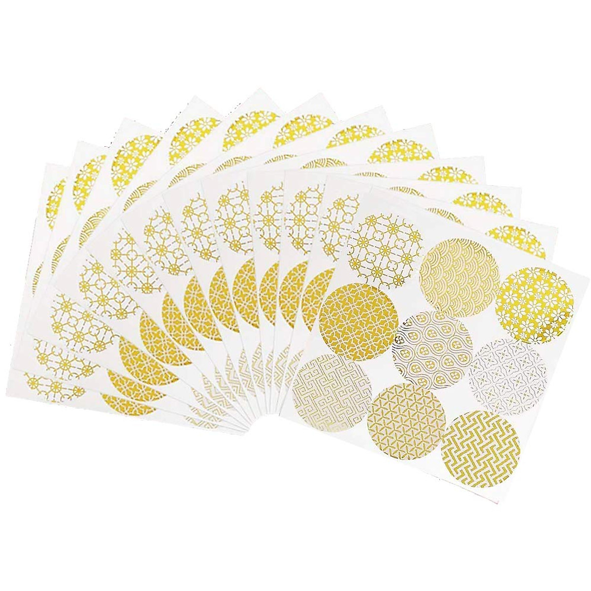 30 Sheets Decorative Gold Circle Envelope Seals Stickers Self-Adhesive Universal Sealing Stickers Gift Boxes Stickers Label Stickers
