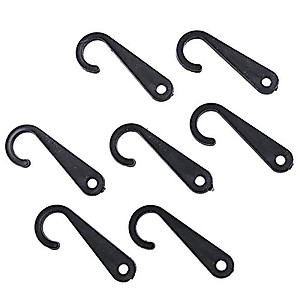 E-outstanding 500pcs Sock Display Hooks 1 3/4 Inch Plastic J-Hooks for Sock Hat Underwear Hanging, Black