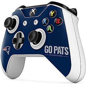 Skinit Decal Gaming Skin Compatible with Xbox One S Controller - Officially Licensed NFL New England Patriots Team Motto Design