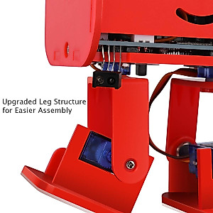 ELEGOO Penguin Bot Biped Robot Kit Compatible with Arduino IDE, STEM Project for Kids, Teens, Adults, Robotics & Engineering Toy, Science & Coding Set for Kids, Gift for Boys Girls (Red)