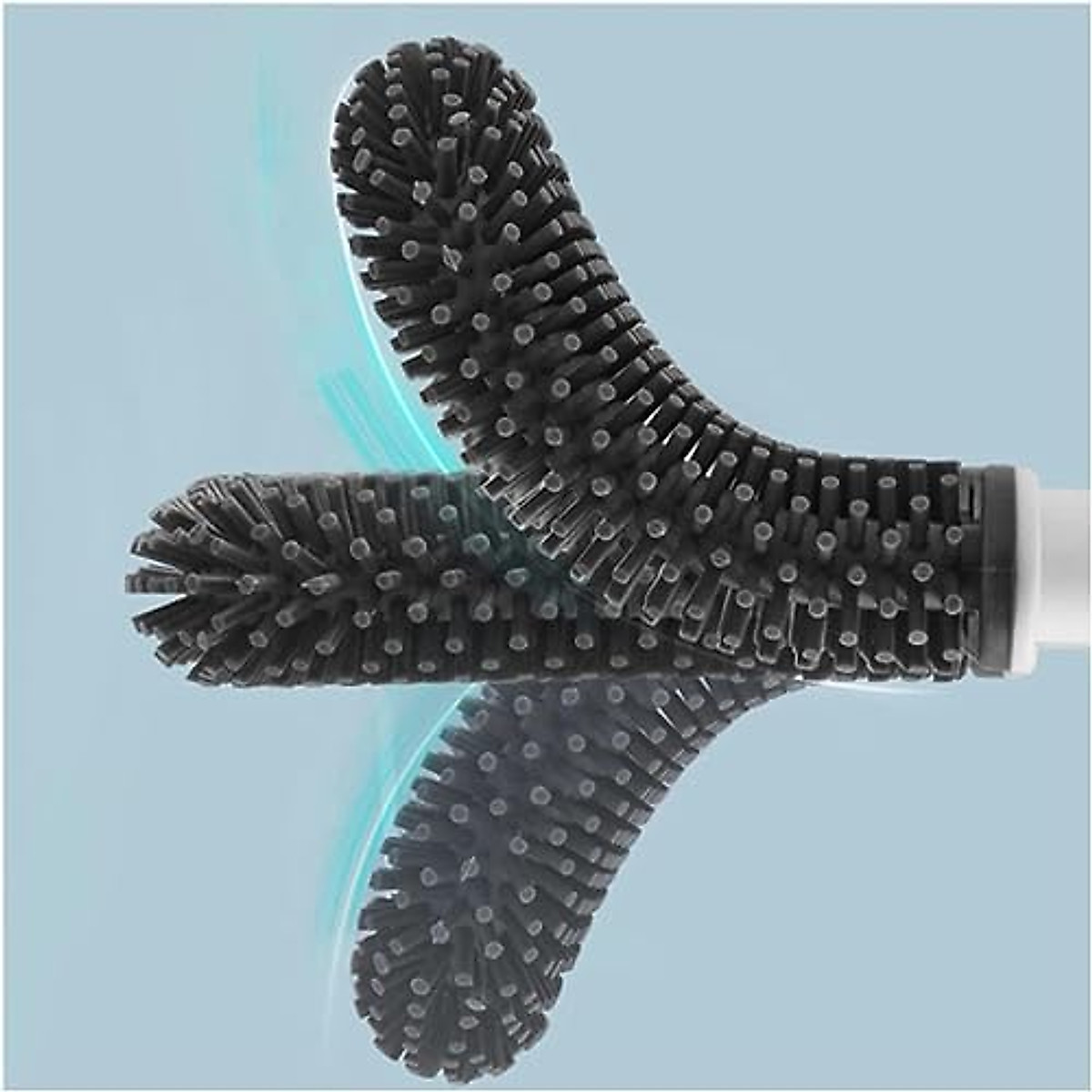 Silicone Toilet Bowl Brush with Extended Handle Toilet Brush Stylish Wall Mount Toilet Cleaner Brush with Vent Holder Set