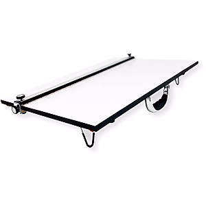 Proartek Drafting PK00018 Model PXB36 Portable Drafting Drawing Board 24" x 36"; PXB Series; Adjustable Aluminum Parallel Straightedge; Carry Handle; Architecture Tool for Students and Professionals