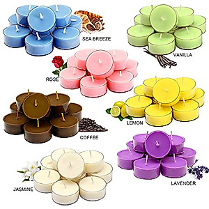 DEYBBY Natural Scented Soy Wax Tealight Candles Bulk, Romantic Rose Aromatherapy Luxury Tea Candle Set of 12-4 Hour Burn Time|Great for Valentine's Day, Birthday