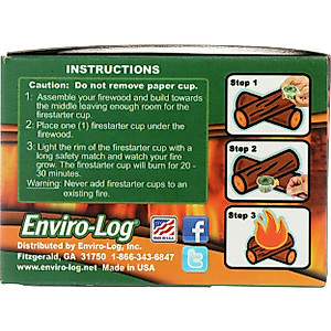 Fire Starter,Cup,8 Count by Enviro-Log