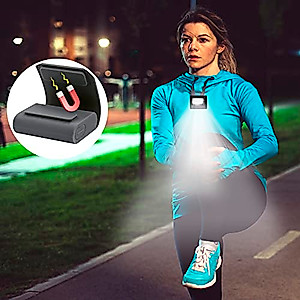 Running Light, 2 Pack USB Rechargeable jogging Light 3 Lighting Modes Strong Magnetic Lights Portable Clip On Running Lights with Runners and Joggers for Running, Camping , Hiking, Outdoor Adventure