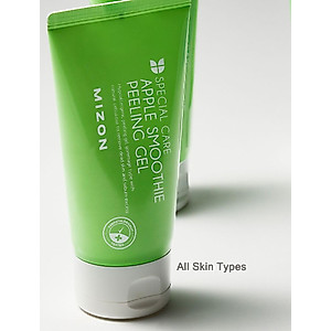 MIZON Apple Smoothie Peeling Gel,Smooth Skin, Glowing Skin, Elasticity, Natural Peeling. Mild Peeling, Gentle Exfoliation, Deep Cleansing (120ml, 4.1 fl oz)