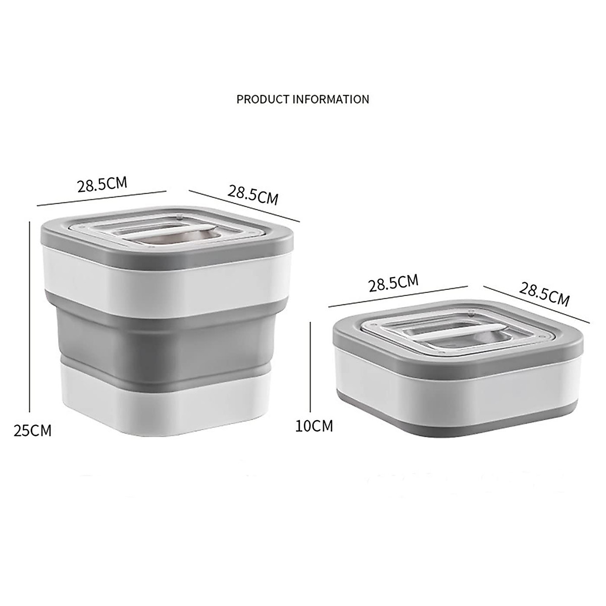 AGGFUCLS Dog Food Storage Container, Collapsible 11 to 25 LB Pet Food Container, Food Containers for Dog， Cat Flour Sugar Plastic Leakproof Sealable Large Cereal Containers Storage BPA FREE