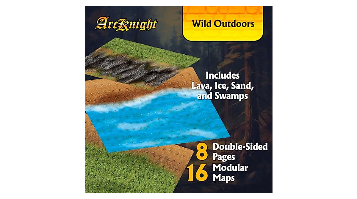 Arcknight Wild Outdoors: 16 Modular RPG Battlemaps for D&D