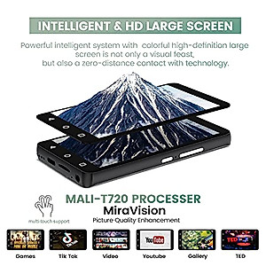 80GB MP3 Player with Bluetooth and WiFi,4"1080P Full Touch Screen MP4 Player with Spotify,Portable HIFI Sound MP3 Player with Speaker,Android8.1 Streaming Music Player Support Online Music&Google Play