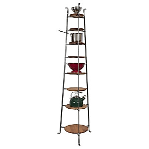 Enclume 8-Tier Cookware Stand, Free Standing Pot Rack, Hammered Steel ( Unassembled)
