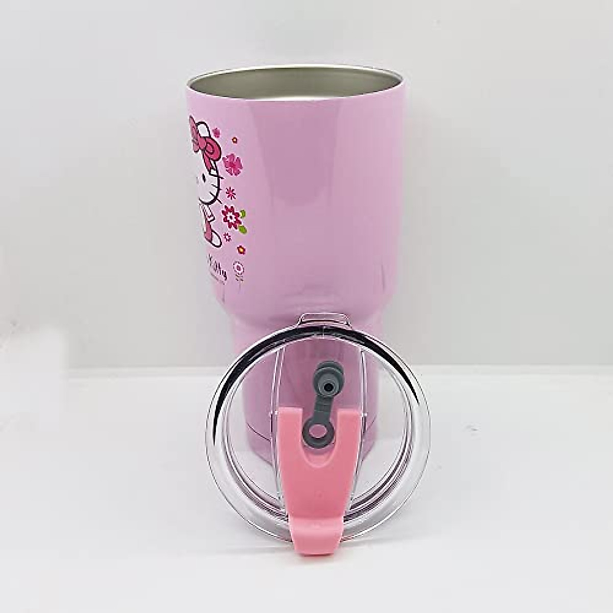 Anime Water Bottle Cute Office Supplies Pink Coffee Cup 30 oz Tumbler Stainless Steel Sippy Cup For Car, Cartoon Vacuum Insulated with Slider Lid Stainless Steel Anime Water Glasses For Desk